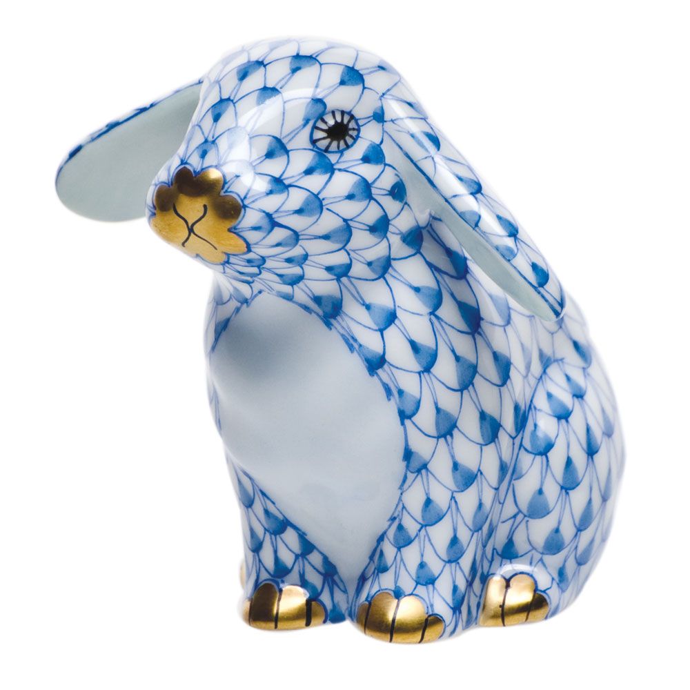 Herend Sitting Lop Ear Bunny - Blue – Protocol